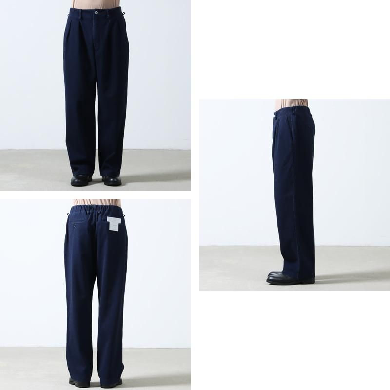 CURLY (カーリー) DENIM 2 TUCK EZ WIDE SLACKS -INDIGO CURLY (カーリー) DENIM 2 TUCK EZ WIDE SLACKS -INDIGO