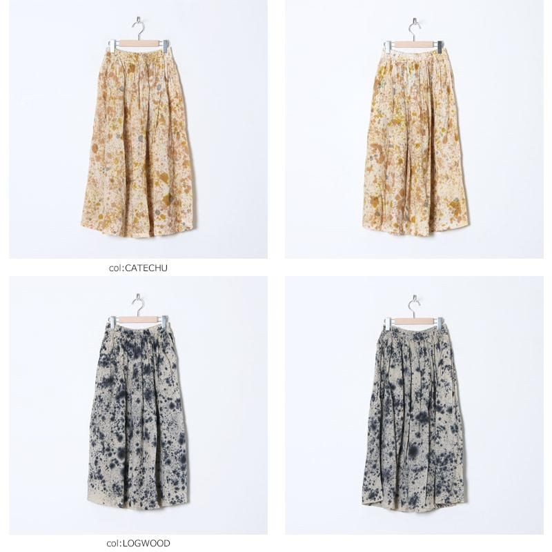 ICHI Antiquites (イチアンティークス) リネンHAND DYE ギャザー ICHI Antiquites (イチアンティークス) リネンHAND DYE ギャザー