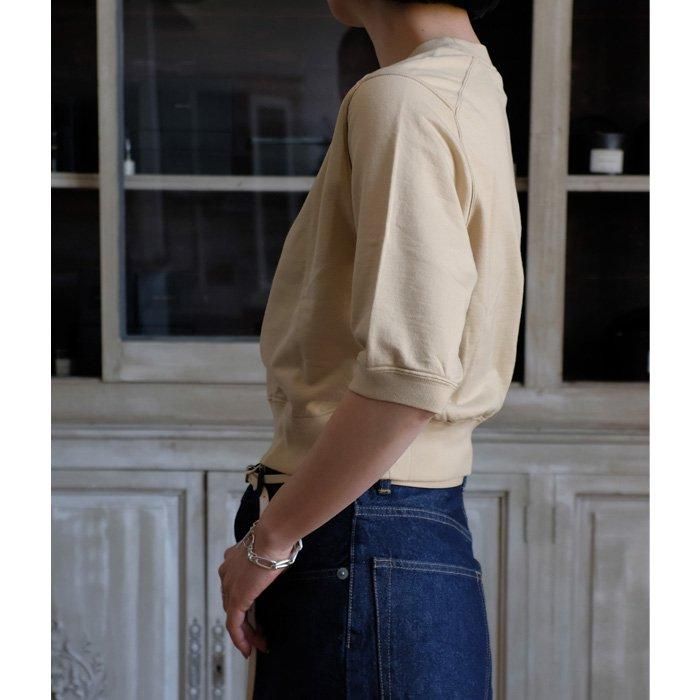 ELASTIC HIGH GAUGE SWEAT HALF SLEEVE P/O - Licavou shopping ELASTIC HIGH GAUGE SWEAT HALF SLEEVE P/O - Licavou shopping