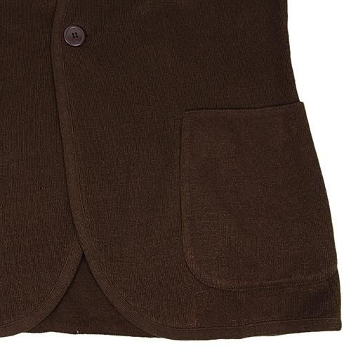 LARDINI ラルディーニ リネンコットンノーカラーニットジャケット LARDINI ラルディーニ リネンコットンノーカラーニットジャケット