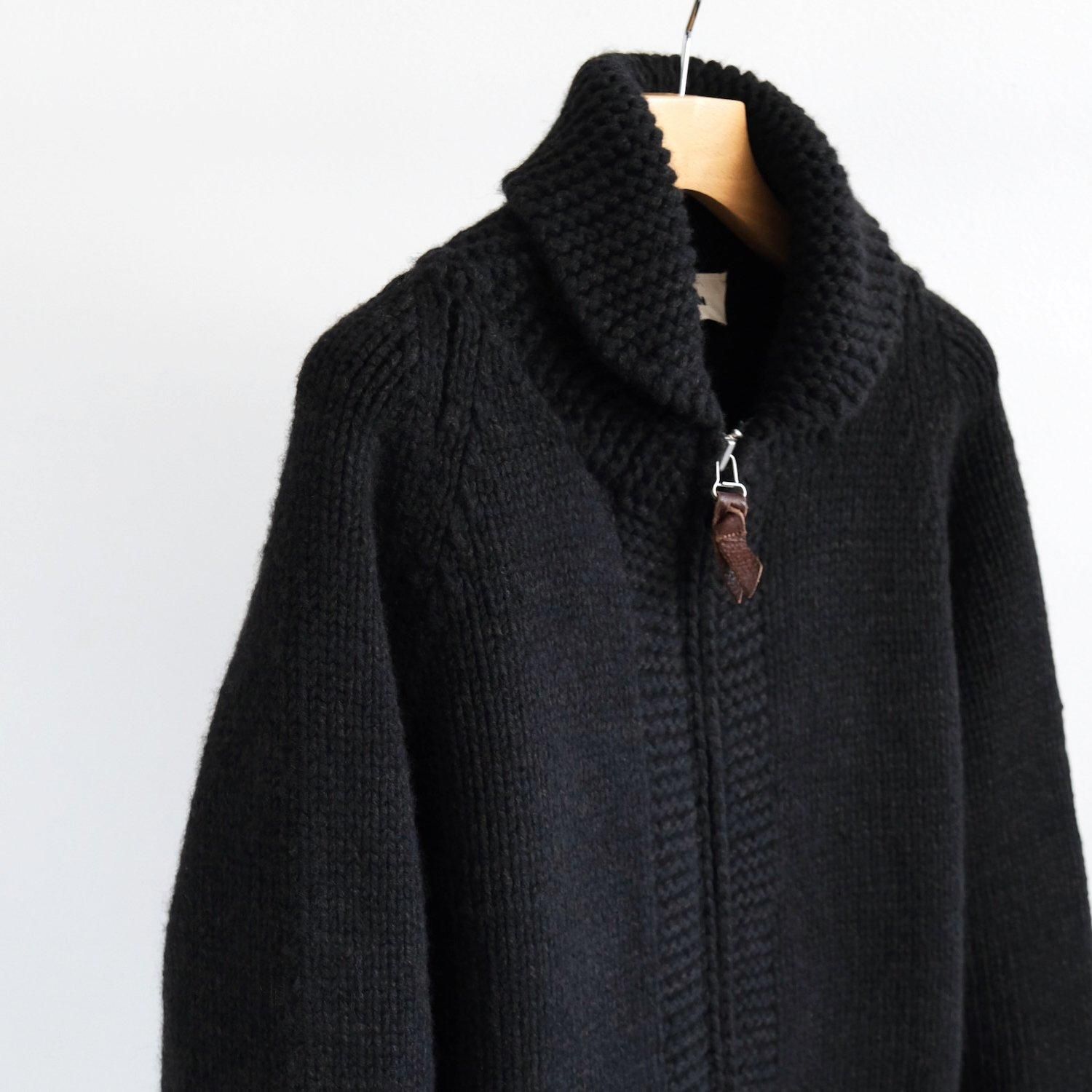 YAK/LAMB MULTI PLY HAND KNITTING COWICHAN SWEATER [DARK NAVY YAK/LAMB MULTI PLY HAND KNITTING COWICHAN SWEATER [DARK NAVY