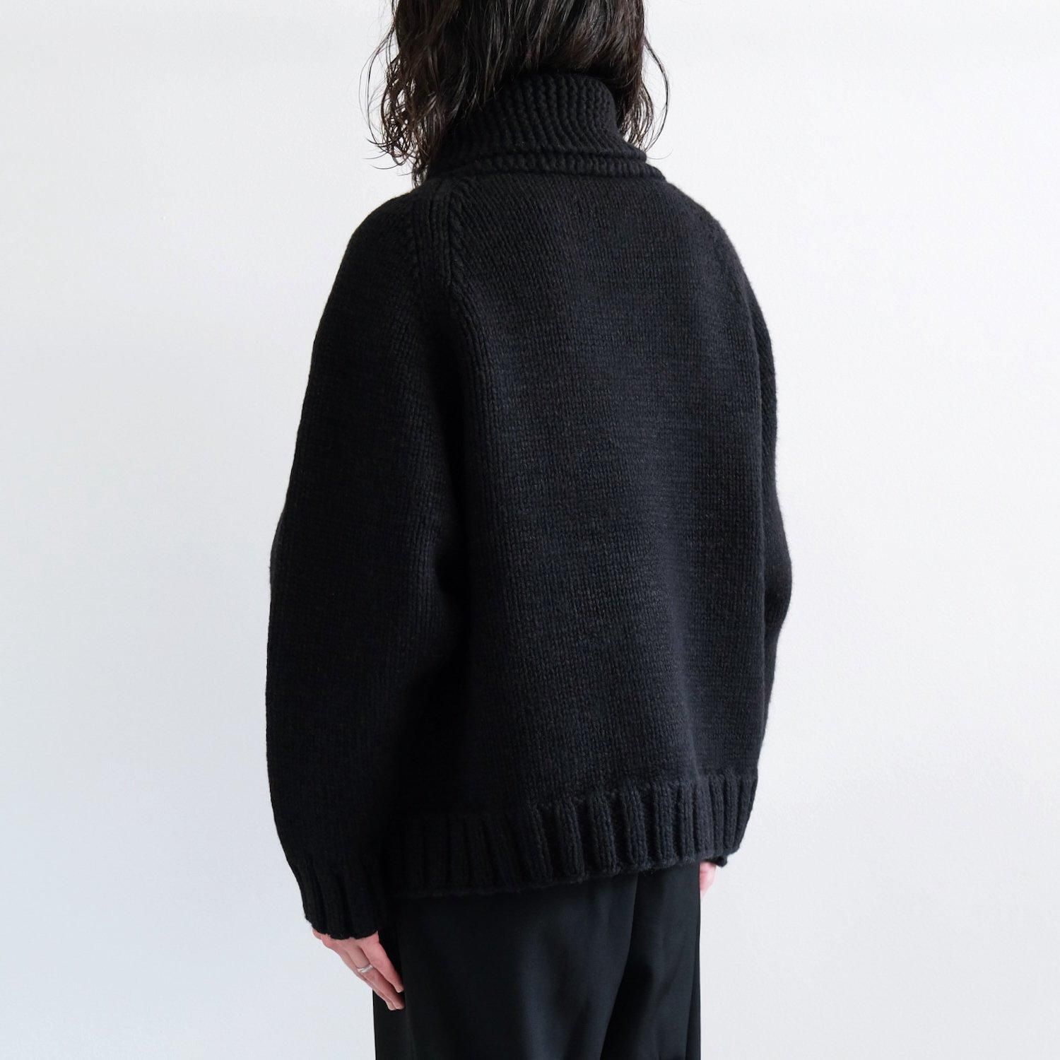 YAK/LAMB MULTI PLY HAND KNITTING COWICHAN SWEATER [DARK NAVY YAK/LAMB MULTI PLY HAND KNITTING COWICHAN SWEATER [DARK NAVY