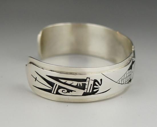 Hopi Berra Tawahongva Overlay Bracelet - 練馬のインディアン Hopi Berra Tawahongva Overlay Bracelet - 練馬のインディアン