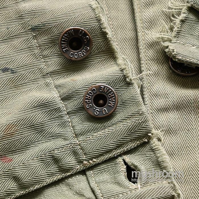 USMC P-41 HBT UTILITY JACKET WITH STENCIL(BIG SIZE) - 古着 USMC P-41 HBT UTILITY JACKET WITH STENCIL(BIG SIZE) - 古着