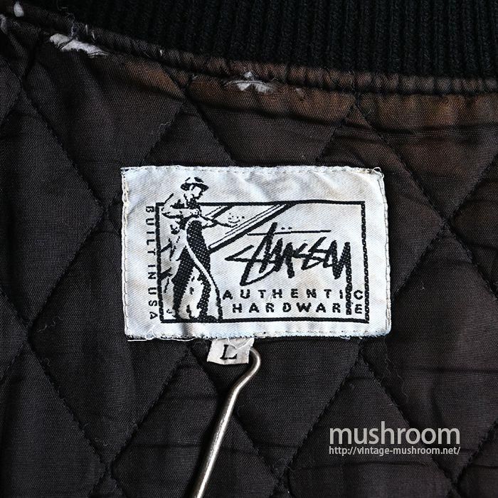OLD STUSSY STADIUM JACKET(RASTA COLOR/LARGE) - 古着屋 OLD STUSSY STADIUM JACKET(RASTA COLOR/LARGE) - 古着屋