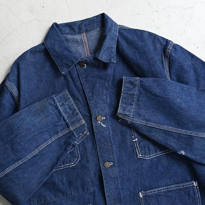 WORKMASTER DENIM COVERALL(DARK COLOR) - 古着屋 | mushroom WORKMASTER DENIM COVERALL(DARK COLOR) - 古着屋 | mushroom