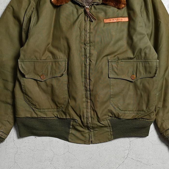 USAAF B-10 FLIGHT JACKET(WHITE PRINT LABEL/SZ 44/GOOD USAAF B-10 FLIGHT JACKET(WHITE PRINT LABEL/SZ 44/GOOD