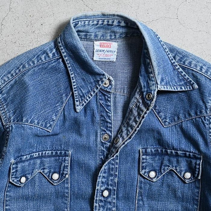 LEVI'S DENIM FAMILY DENIM WESTERN SHIRT(GOOD COLOR) - 古着 LEVI'S DENIM FAMILY DENIM WESTERN SHIRT(GOOD COLOR) - 古着