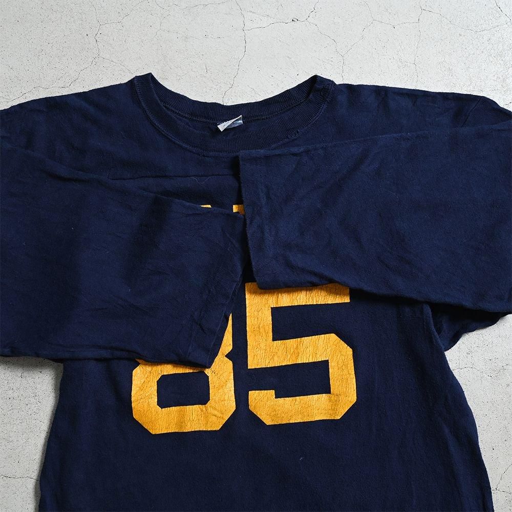 CHAMPION NAVY FOOTBALL T-SHIRT(80'S/GOOD CONDITION/LARGE CHAMPION NAVY FOOTBALL T-SHIRT(80'S/GOOD CONDITION/LARGE
