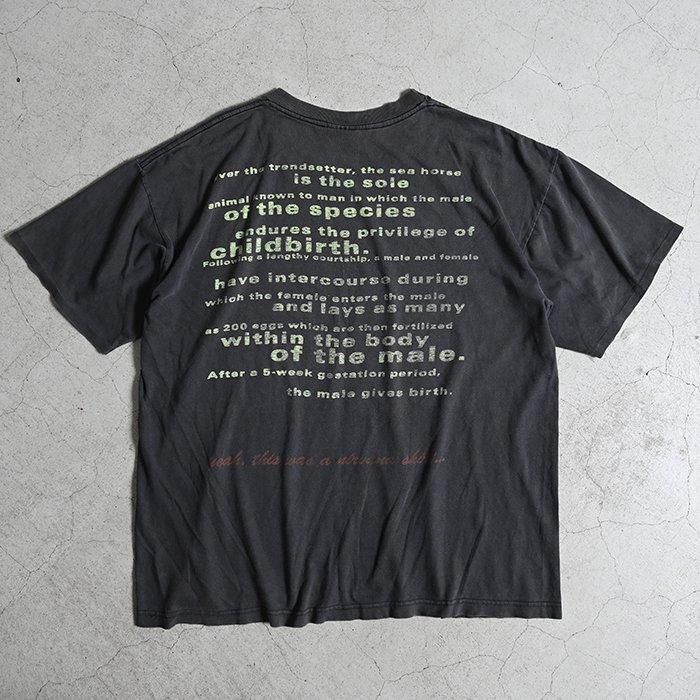 NIRVANA ”SEAHORSE” T-SHIRT by GIANT(1990'S/X-LARGE) - 古着 NIRVANA ”SEAHORSE” T-SHIRT by GIANT(1990'S/X-LARGE) - 古着