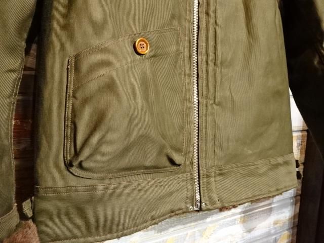 FREEWHEELERS ”S-3” WINTER FLYING JACKET (DARK KHAKI GREEN FREEWHEELERS ”S-3” WINTER FLYING JACKET (DARK KHAKI GREEN